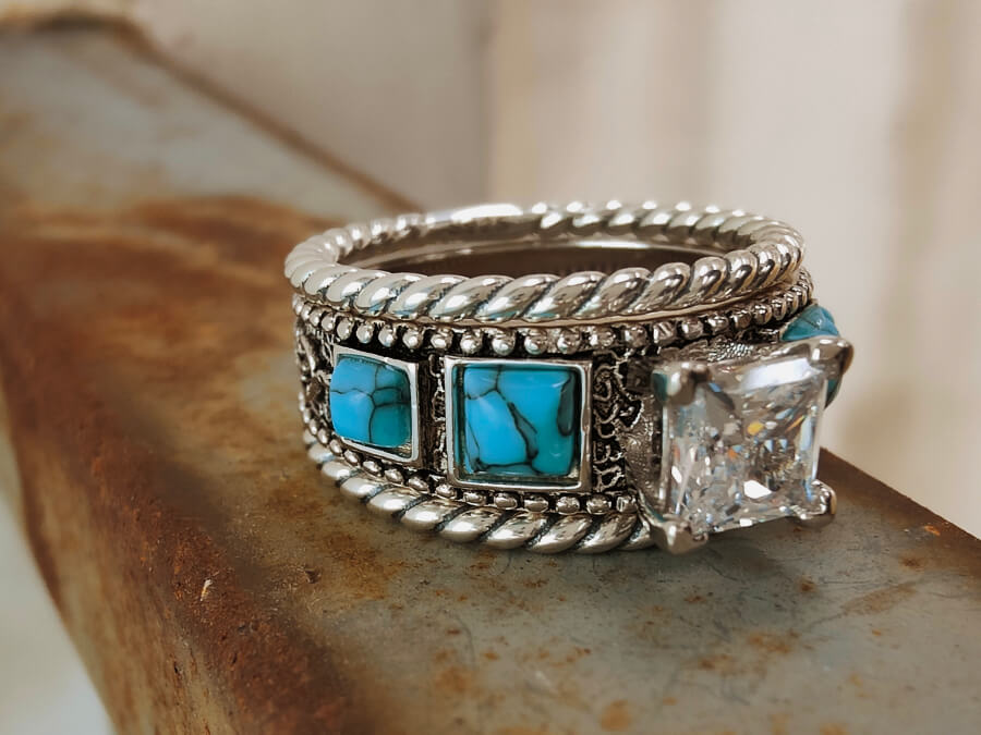 Rustic Western Wedding Rings: Unique and Authentic Styles – Retro Turquoise